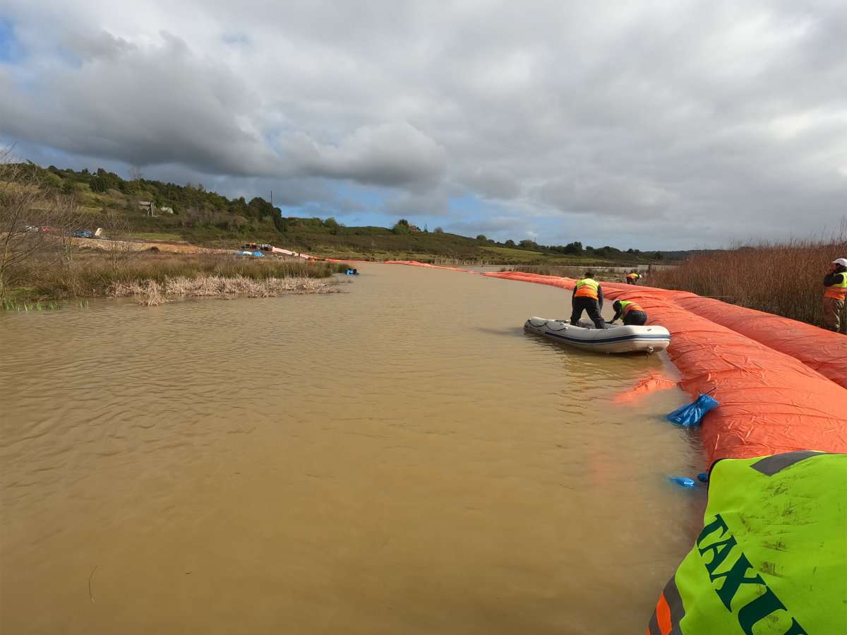 Portable Water Dam Safeguards Wetland Habitat During Dam Renovation ...